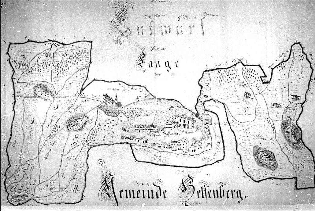 Älteste Landkarte der Gemeinde Helfenberg
